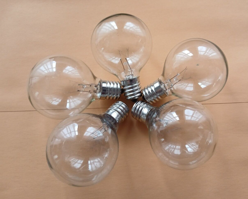 Novelty Lighting Small Globe G16 Round Bulb 7W Candelabra Base (5 Pack ...