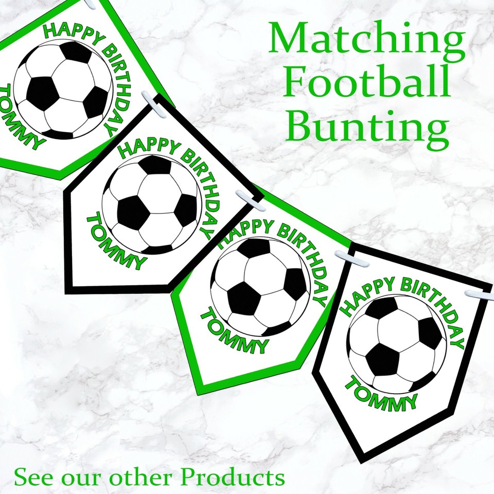 Personalised Football Birthday Stickers For Party Thank You Sweet Cone ...