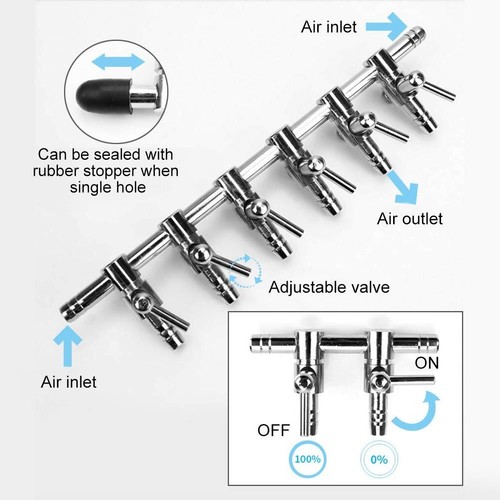 Fish Air Aquarium Air Control Lever Valve Distributor Fish Air Splitter ...