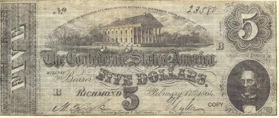 Confederate States Civil War Era Currency - Banknotes - Set C | eBay