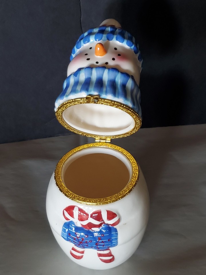 Vintage MSRF INC Snowman 8" Trinket Box | eBay