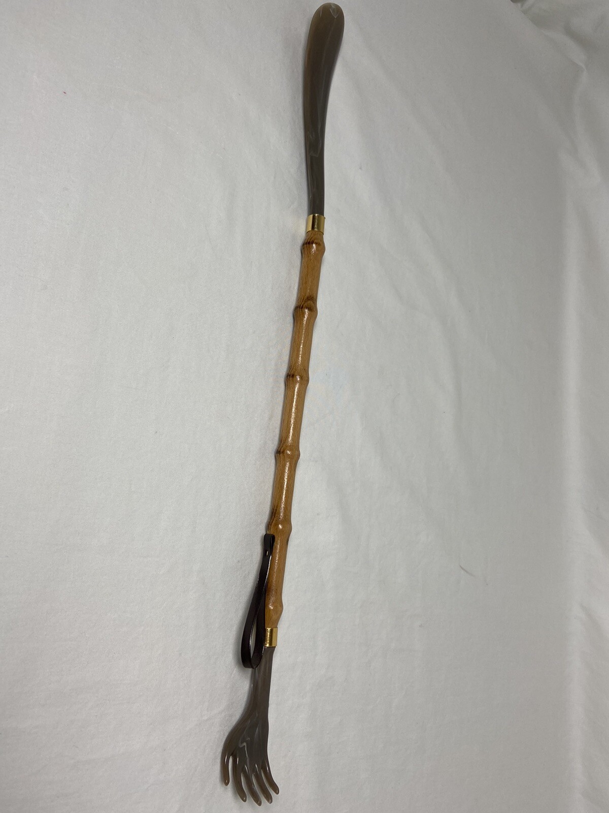 21" Beechwood Shoe Horn Back Scratcher - Made in Italy - Gem