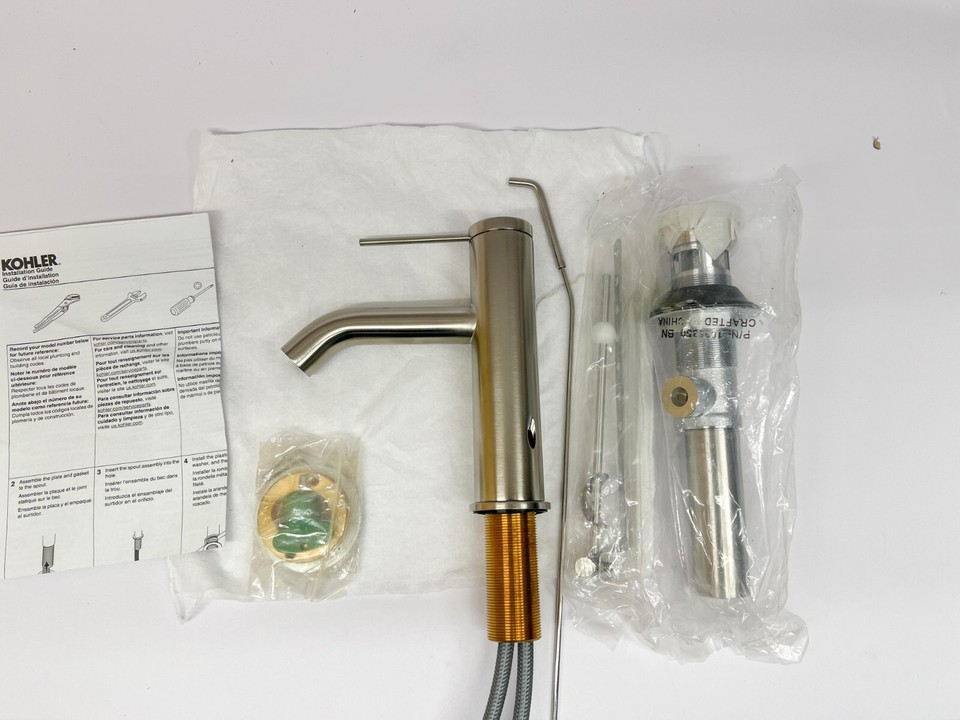 Kohler 77958-4A-BN Components Single-Handle Bathroom Sink Faucet ...