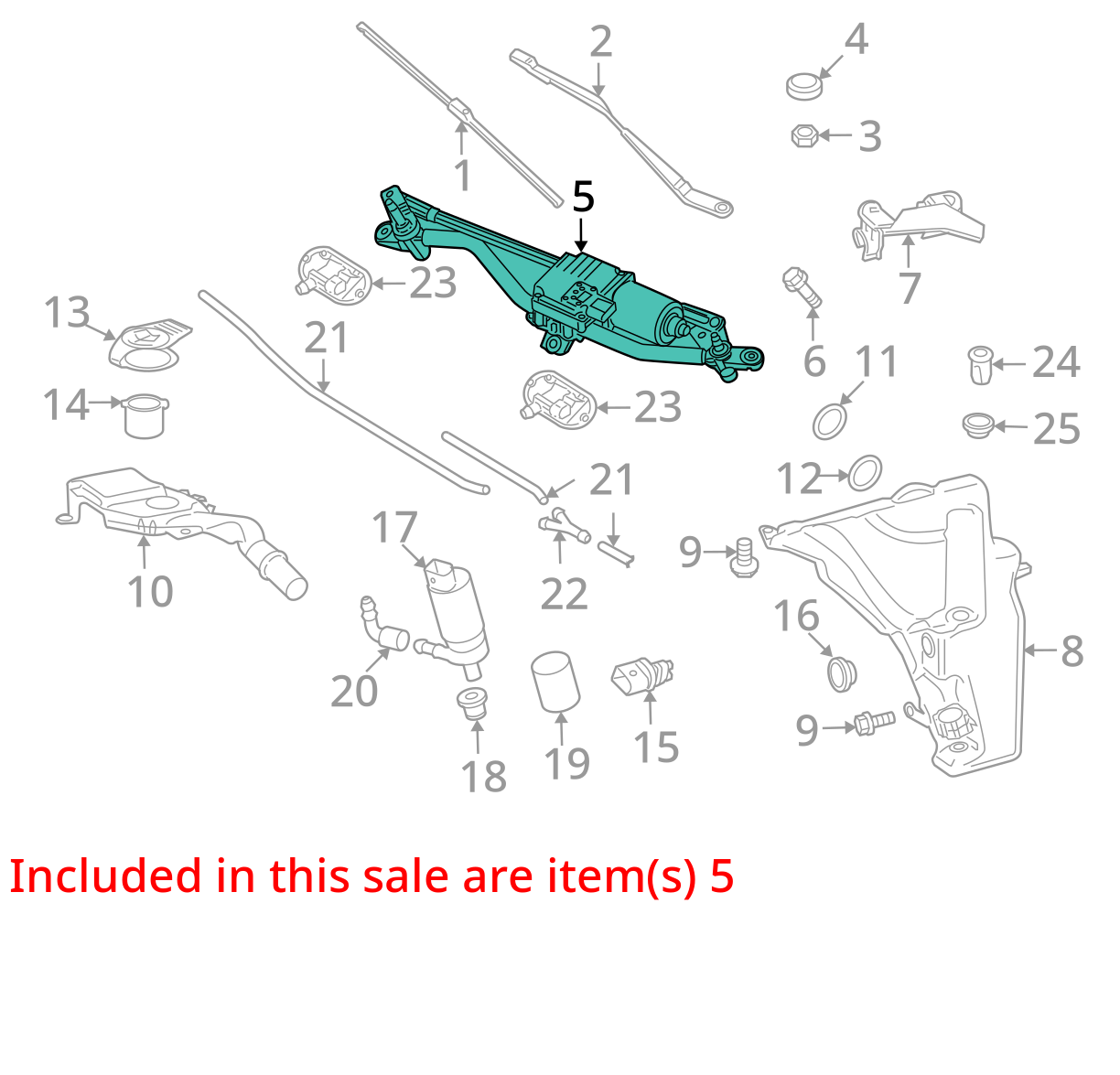 2011 Audi S5 Front Windshield Wiper Motor OEM 98K Miles LKQ395448734 2011-audi-s5-front-windshield-wiper-motor-oem-98k-miles-lkq395448734