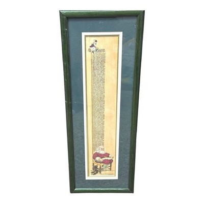 Framed VTG Santas Christmas List Print Bob Holloway Signed Wood Frame ...