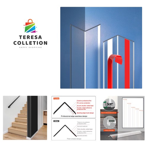 2 Pack Waterproof Corner Protectors - Durable Self-Adhesive Baby Safety ...