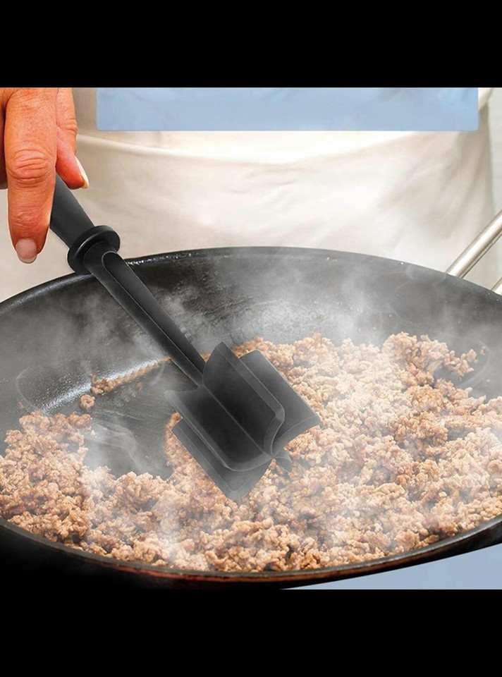 Meat Hamburger Chopper Heat Resistant Utensil Ground Beef Potato Masher ...