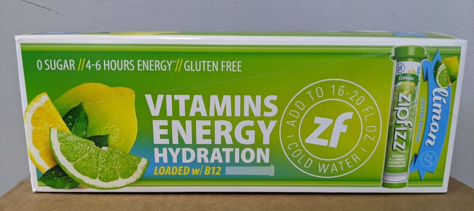 Zipfizz B12 Energy Limited Edition 30 Tube Split Box - Blue Raspberry ...
