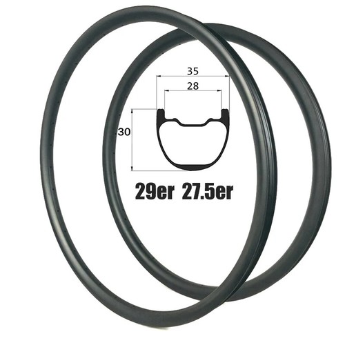 Carbon MTB Rims 29er 27.5er Tubeless 28mm Inner 35mm External Width ...
