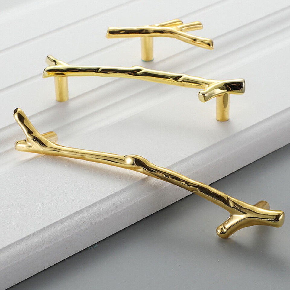 Drawer Pull Zinc Alloy 96mm 128mm Handle Vintage Retro Tree Branch ...