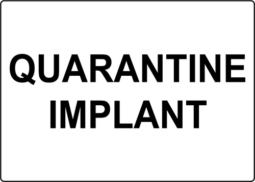 QUARANTINE IMPLANT | Laminated Vinyl Decal Sticker Label | eBay