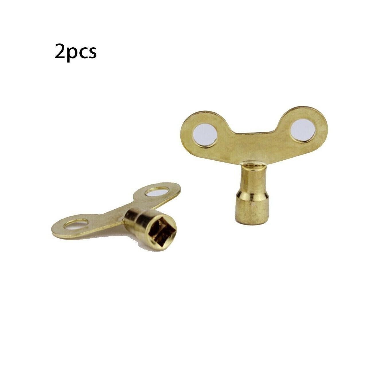 Pair of 2 Radiator Plumbing Bleed Keys Solid Brass for Venting Air ...