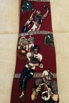 Mens Football Necktie Tie Coach Sports Athletic Banquet Touchdown | eBay