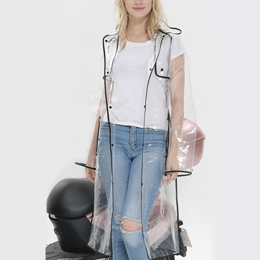 Rain Coats for Women Transparent Rainwear Jackets Waterproof | eBay