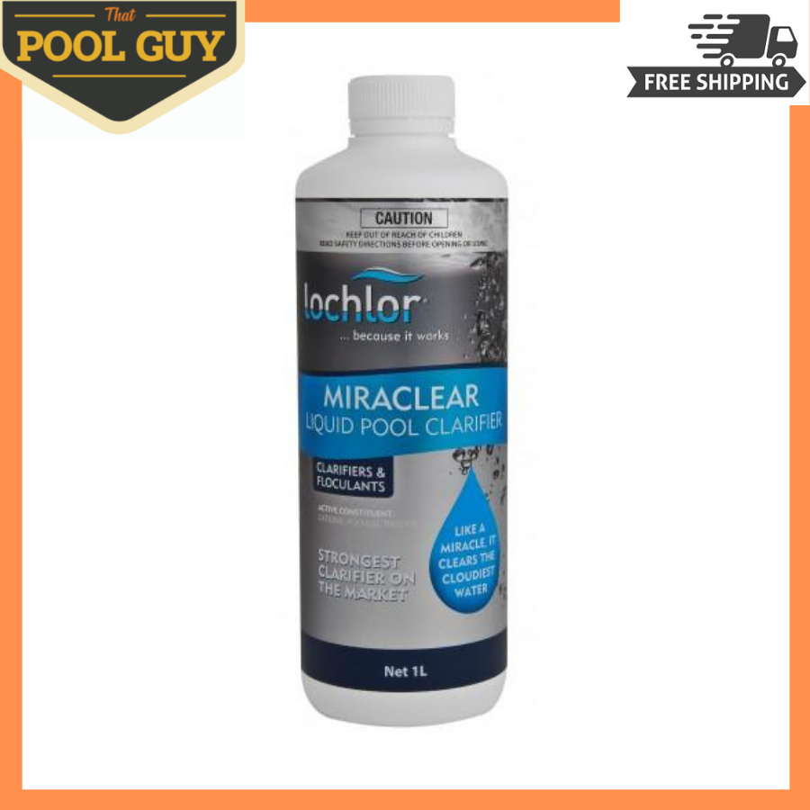 Lo Chlor Miraclear Liquid Pool Clarifier 1 Litre HEAVY DUTY Clarifier ...