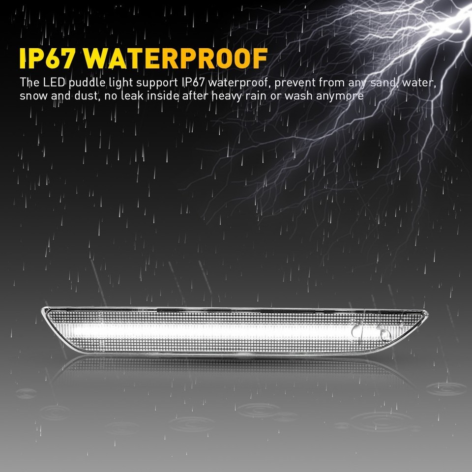 For 2015-2022 Mustang Clear Lens LED Side Marker Lights Rear Driver ...