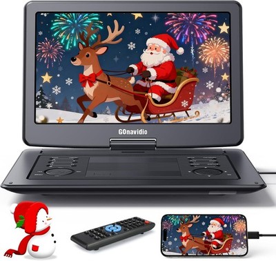 15" Portable DVD Player Dolby Audio Blu-Ray Optional 1080P Video USB w ...
