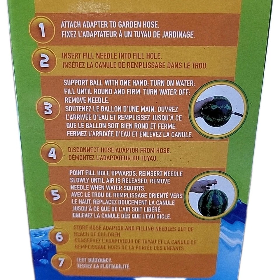 Water Melon Ball + Water Melon Jr Ball, Water Filled Balls For Pools | eBay