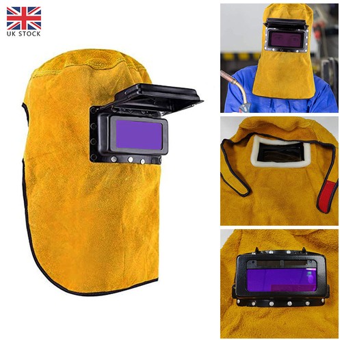 Solar Auto Darkening Filter Lens Welder Leather Hood Welding Helmet ...