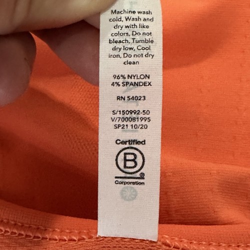 Athleta Women’s Speedlight Seamless Long Sleeve Athletic Top Tangerine ...