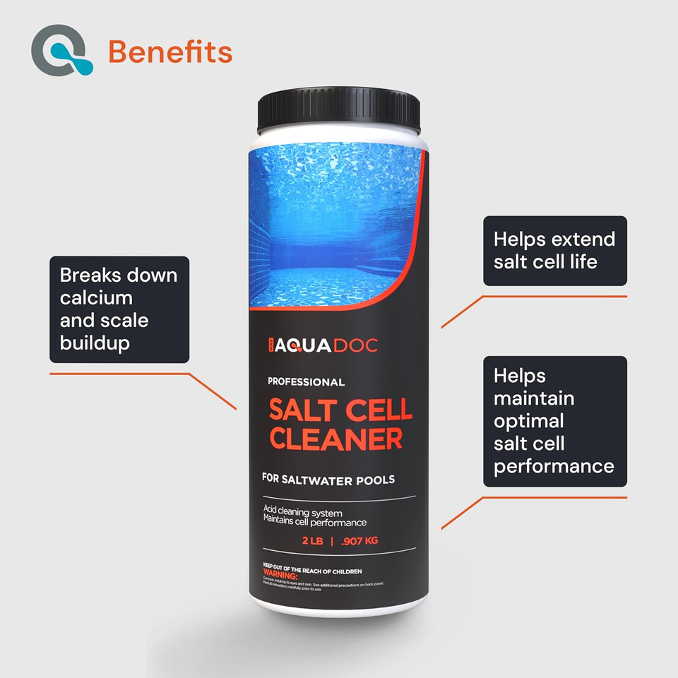 Salt Cell Cleaner for Saltwater Pools - Pool Salt Cell Cleaner Solution ...