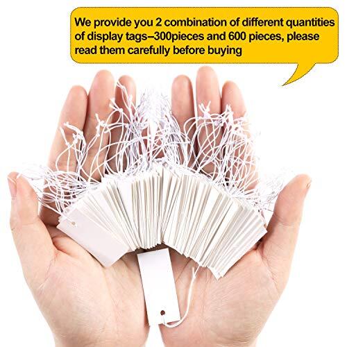 Price Tags Marking Labels Display Hang Tags with Elastic Rope, 40 by 20 ...