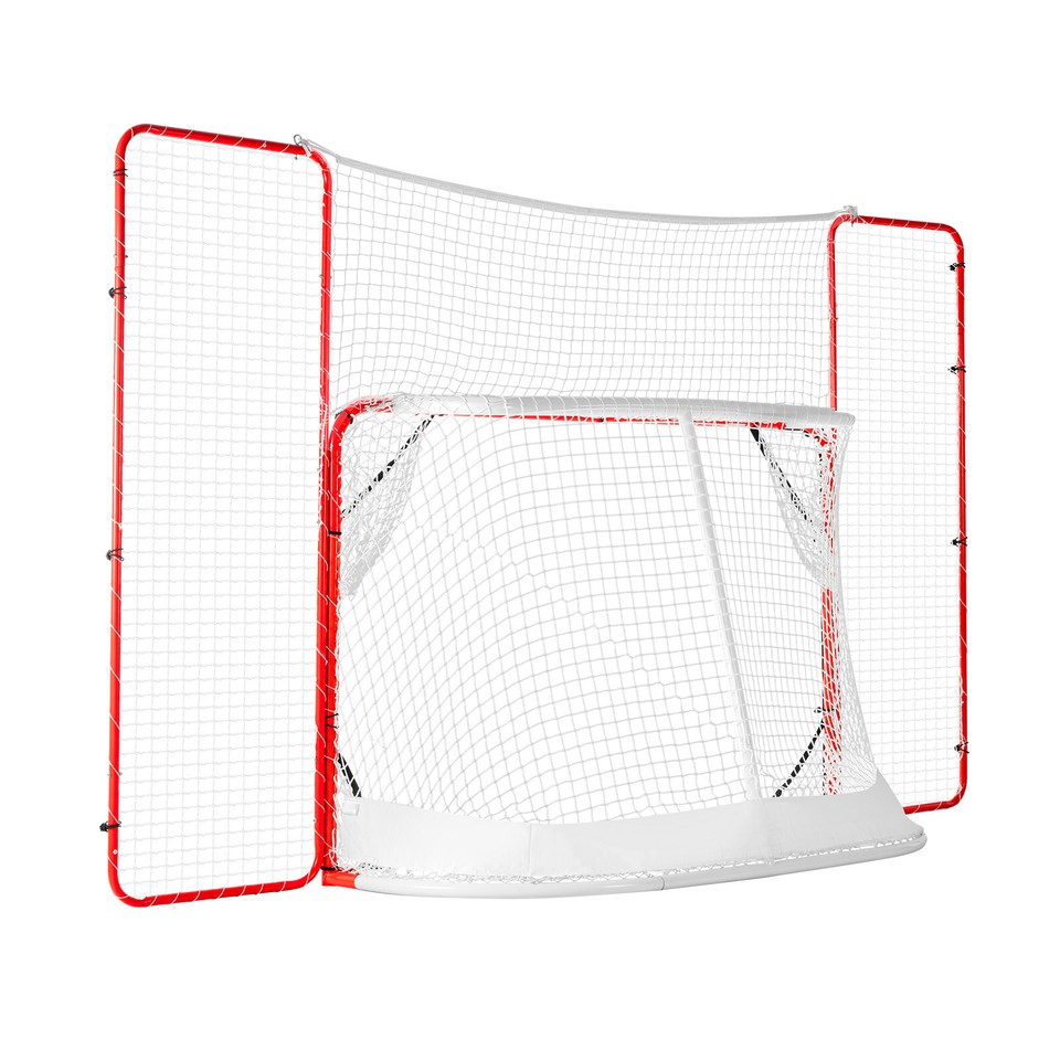 Uimoso Hockey Goal with Backstop and Targets Street Outdoor Steel ...