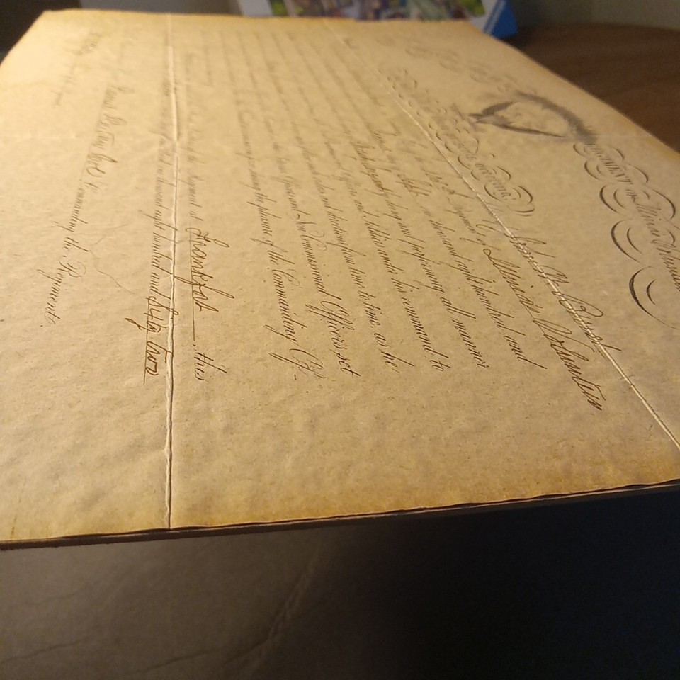 Civil War Promotion Warrant To Orderly Sergeant Of Co. C. 105TH ...