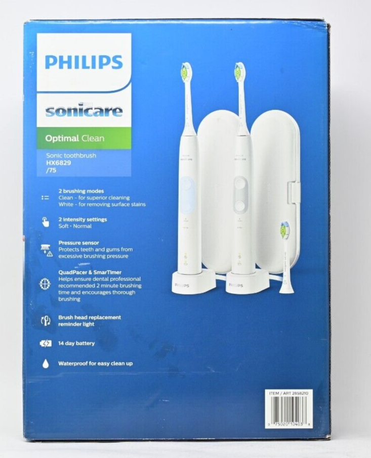 Philips Sonicare Optimal Clean Electric Toothbrush 2 Pack HX6829/75 | eBay