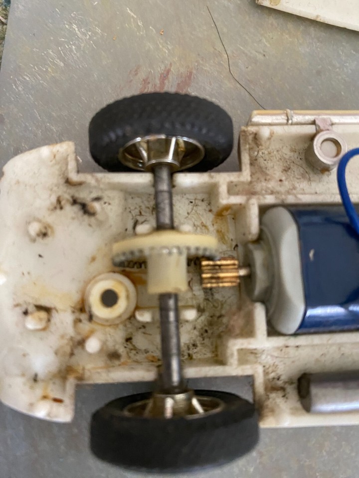 Vintage and Rare 1966 Eldon White Ferrari Slot Car with driver 1:32 ...