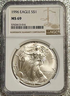 1996 American Silver Eagle $1 Coin - MOST Key ASE Date - NGC Certified ...