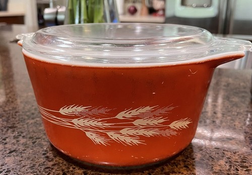 Vintage Pyrex Autumn Harvest Casserole Dish 473B 1 Liter w/lid 470C ...