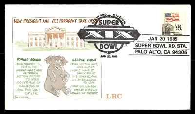 Mint US 1985 California Super Bowl XIX Ronald Reagan Inauguration Cover ...