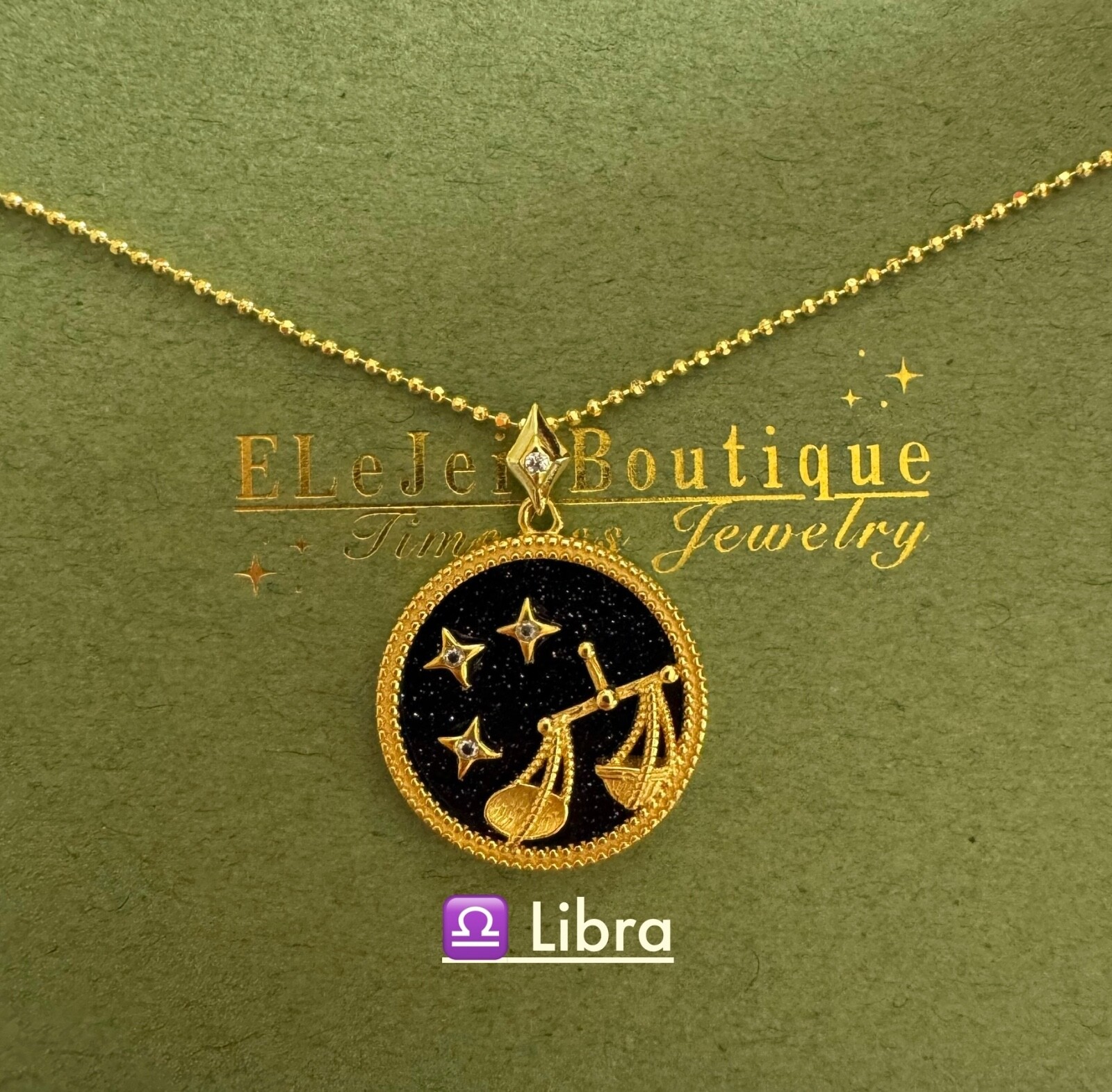 18k Yellow Gold on Silver Zodiac Sign Coin Pendant Necklace, Celestial ...
