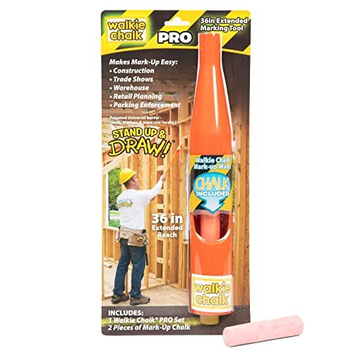 Walkie Chalk PRO Chalk Holder - Stand-Up Chalk Marker Set 36 Inch ...