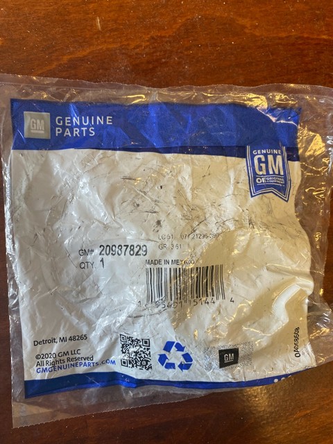 Exhaust Pipe to Manifold Gasket-VIN: G, Eng Code: L96 GM Parts 20987829 ...