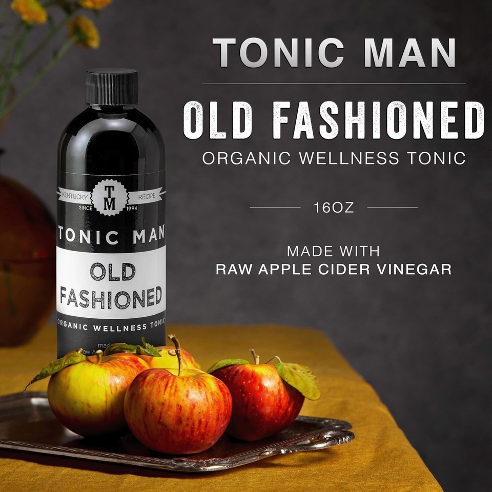 Tonic Man Old Fashioned Organic Wellness Herbal Tonic, Raw Apple Cider ...