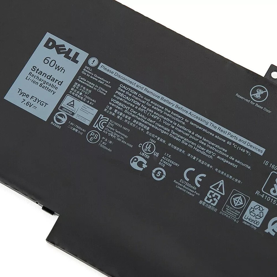 Genuine OEM F3YGT Battery For Dell Latitude 12 13 14 E7280 E7480 7480 ...