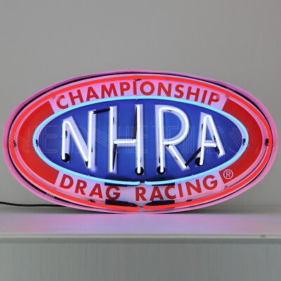 NHRA neon sign in Steel Case Drag Racing Garage lamp top Fuel Funny Car ...