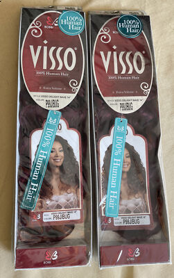 Bobbi Boss 100% Human Hair VISSO Delight Wave 14" Weave Color P99J/BUG ...