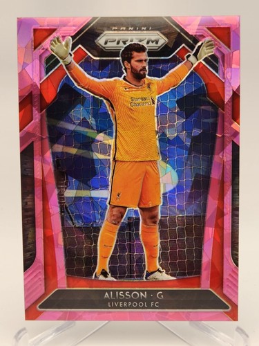 2020-21 Premier League Soccer Alisson Liverpool PINK Cracked Ice Prizm ...