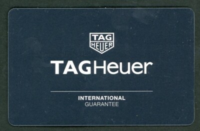 Authentic TAG Blue Blank International Guarantee Warranty Service Card ...