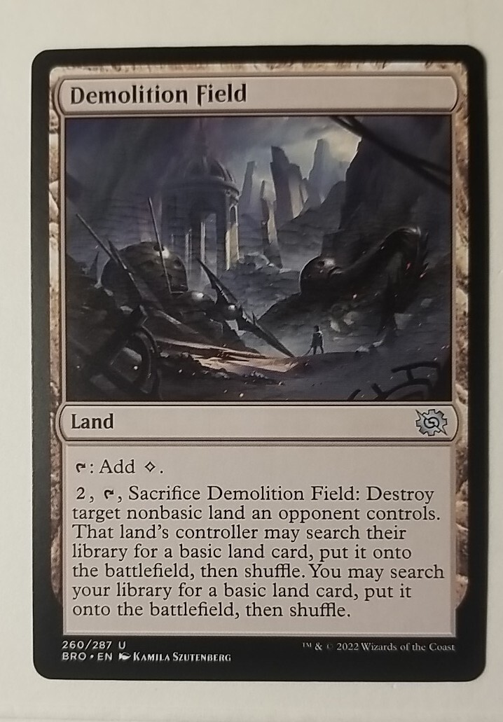 MTG 1x Demolition Field, NM, The Brothers' War, Destroy Nonbasic Search ...