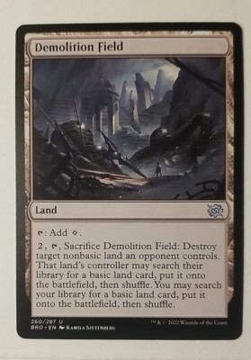 MTG 1x Demolition Field, NM, The Brothers' War, Destroy Nonbasic Search ...