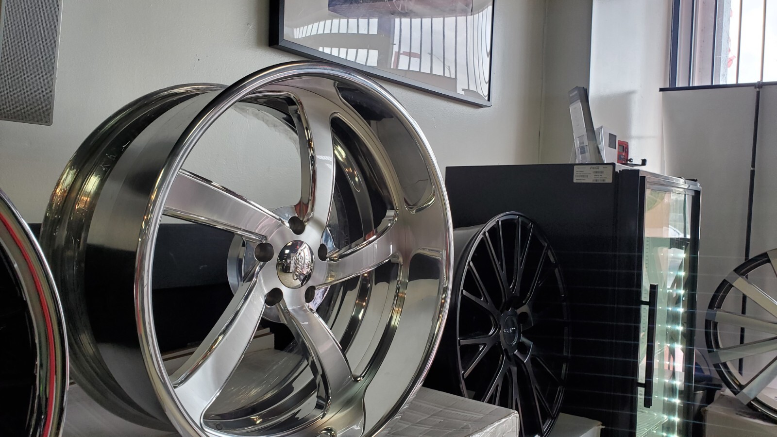 22" Intro Twisted Rally Wheels Brushed w/ Polished Rims & Tires 22x9 ...