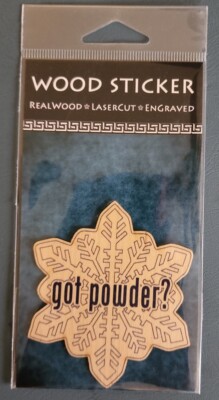 NEW Wood Sticker Got Powder? Laser cut For Water Bottles Phones Laptop ...