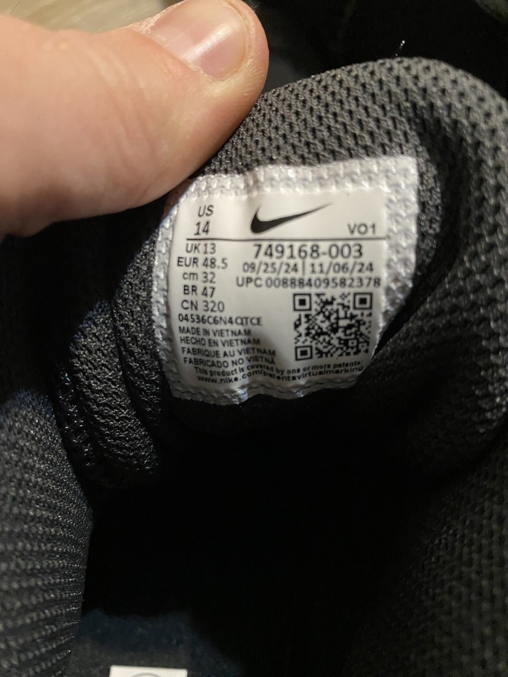 Nike Air Visi Pro 6 NBK Black Anthracite 749168-003 Men Sz 14 No Box | eBay