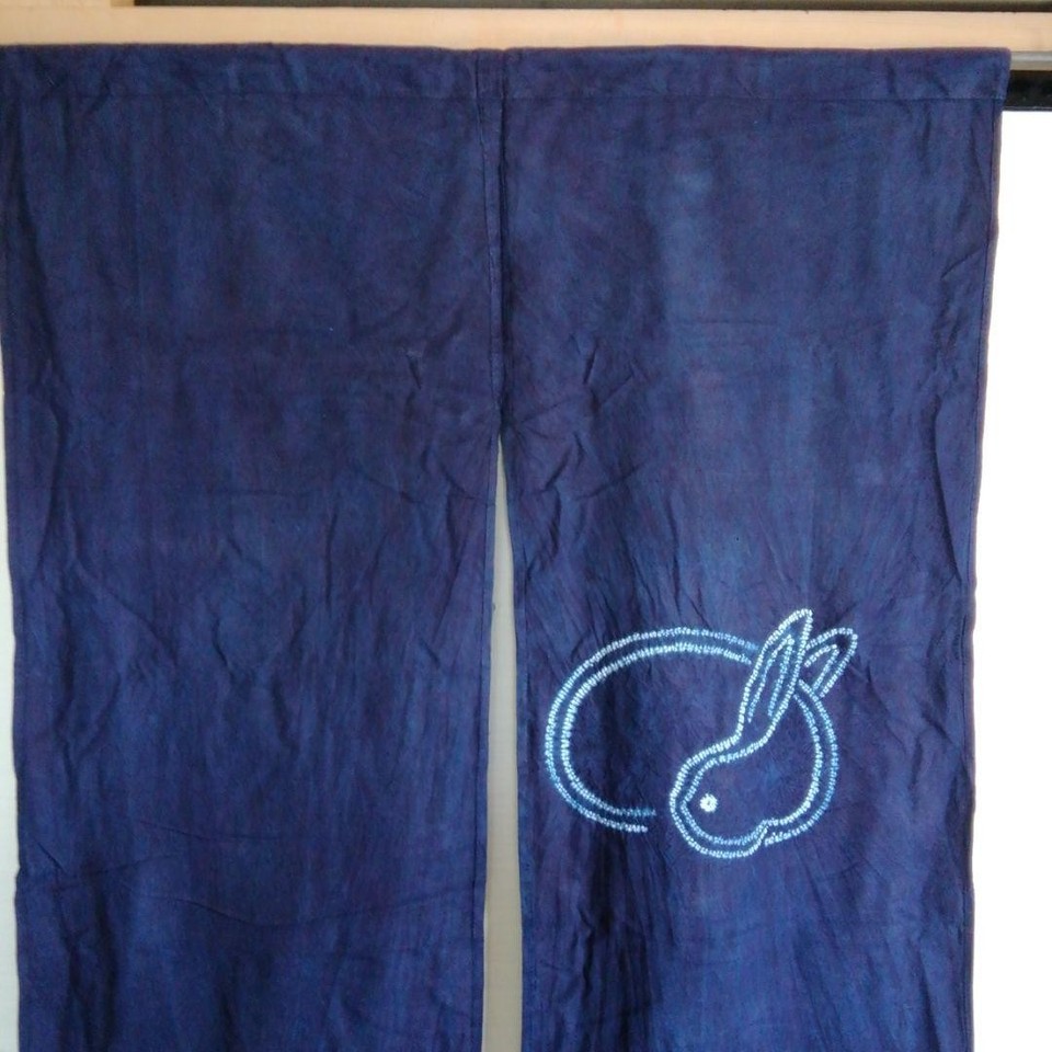 Sekirei Indigo Shibori Noren Curtain 146x84 cm Indigo Dye Japanese | eBay