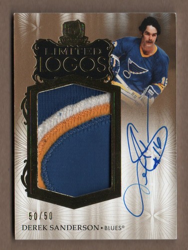 2023-24 UD THE CUP LIMITED LOGOS AUTOGRAPH, **DEREK SANDERSON **, 50/50 ...
