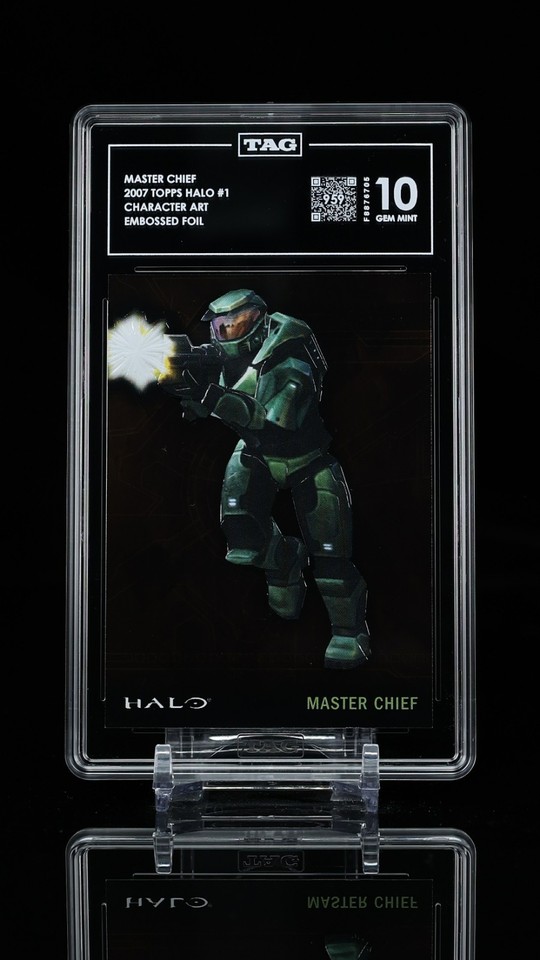 2007 Topps HALO #1 Master Chief Embossed Foil TAG 10💎 POP 1 | eBay